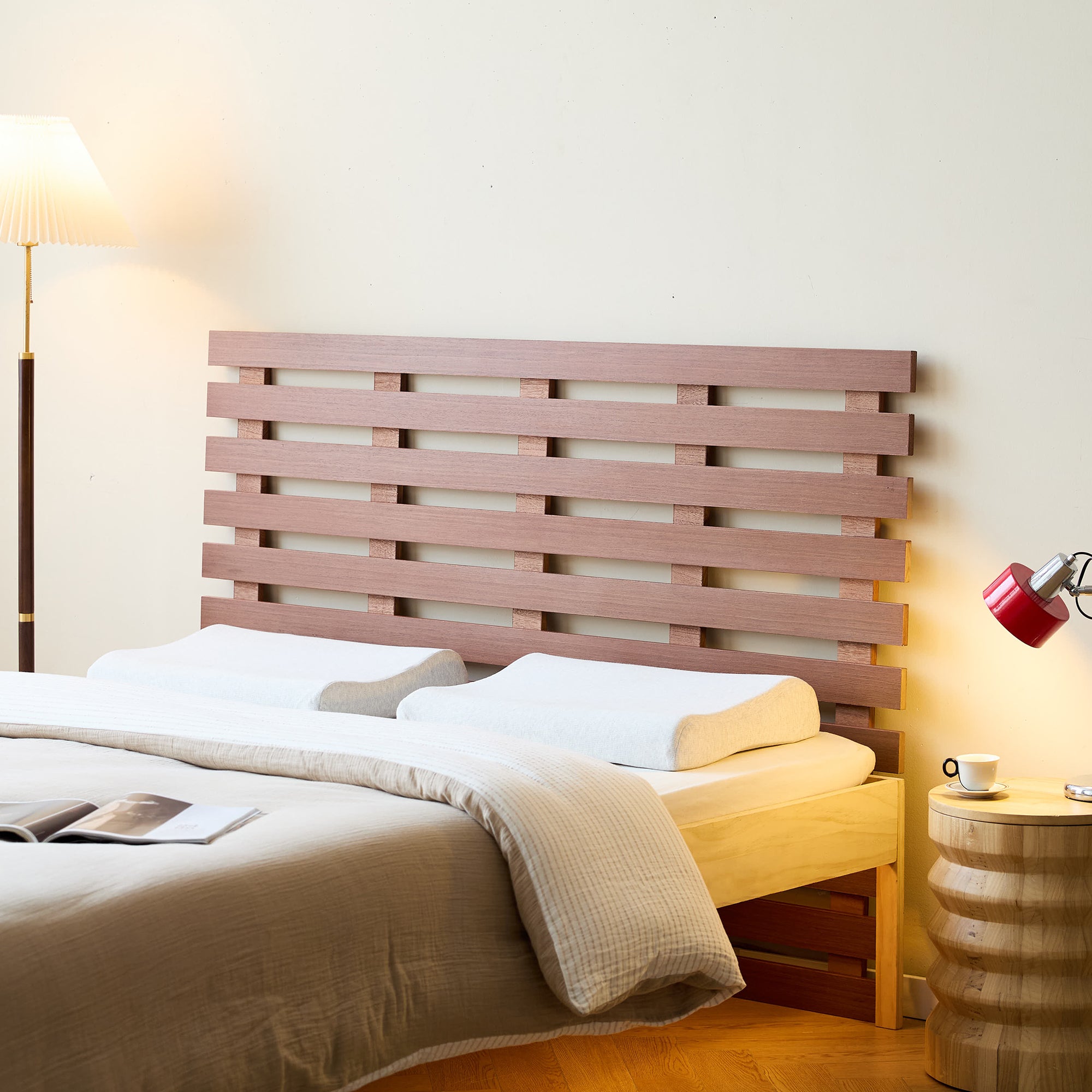 SOROYA - Tête de lit 160 en bois finition noyer – Nordlys